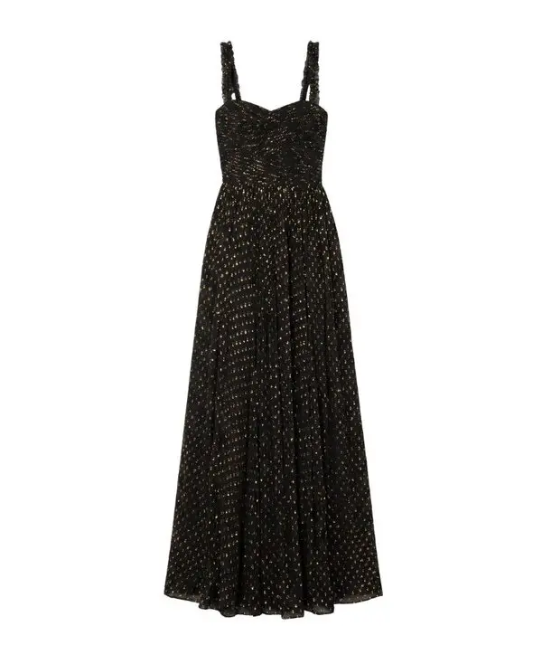 Ulla Johnson Anastasia Silk Chiffon Gown - Noir