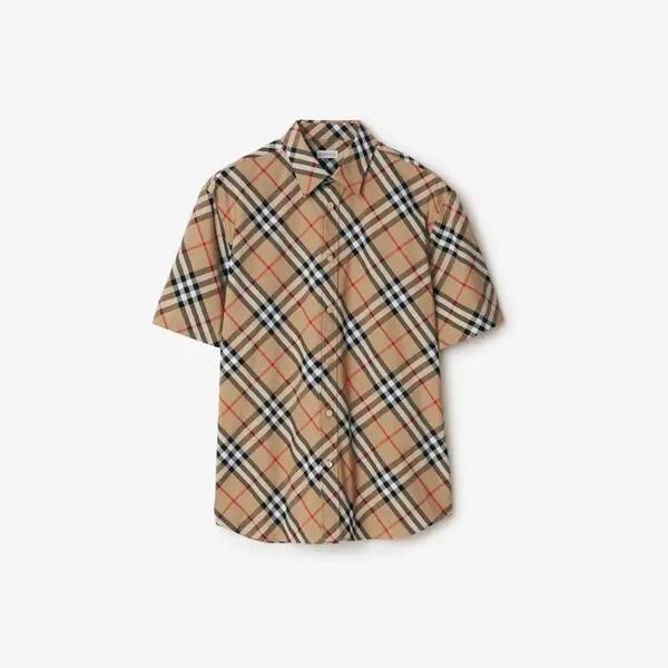 Burberry Classic Fit Check Cotton Poplin Shirt