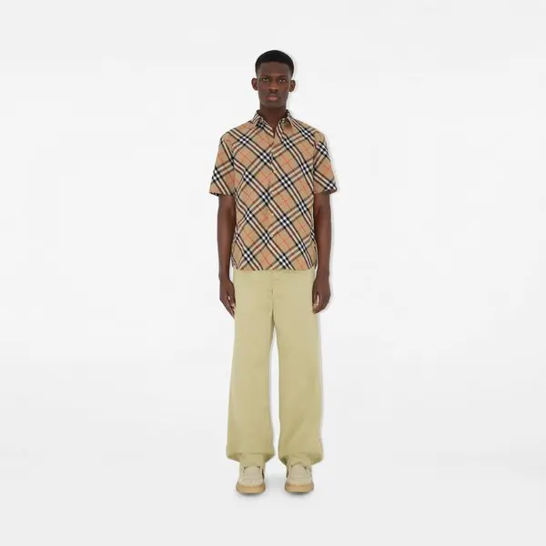 Burberry Classic Fit Check Cotton Poplin Shirt