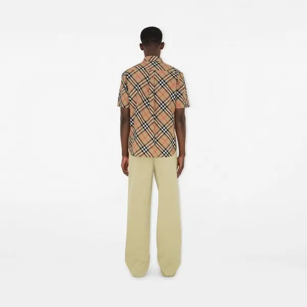 Burberry Classic Fit Check Cotton Poplin Shirt
