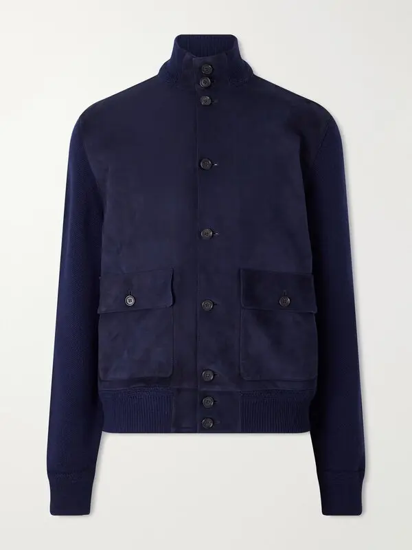 Ralph Lauren Purple Label Suede And Cashmere Jacket