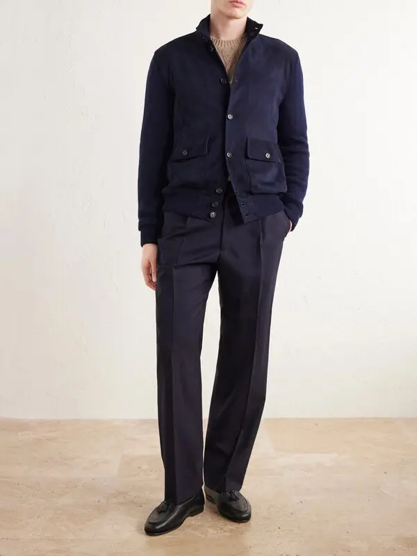 Ralph Lauren Purple Label Suede And Cashmere Jacket