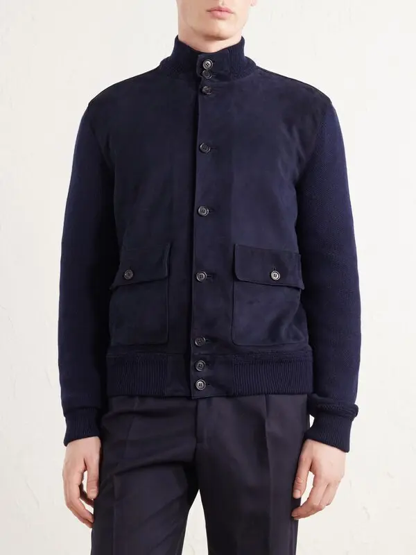Ralph Lauren Purple Label Suede And Cashmere Jacket