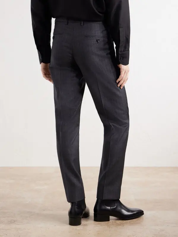 Dolce & Gabbana Straight-leg Pleated Pinstriped Virgin Wool Trousers