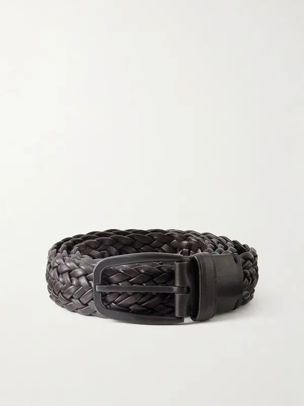 Zegna 3.2cm Braided Leather Belt