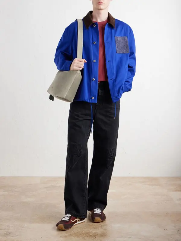Loewe Loop Medium Suede Messenger Bag