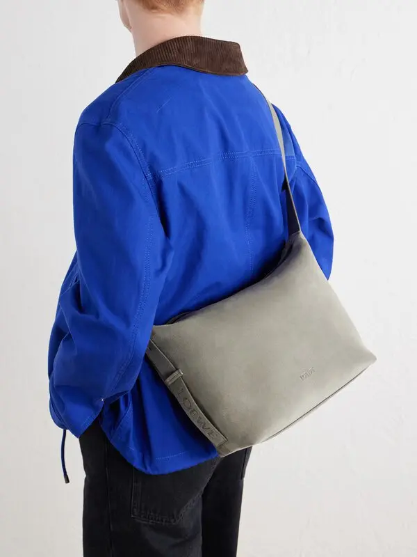 Loewe Loop Medium Suede Messenger Bag