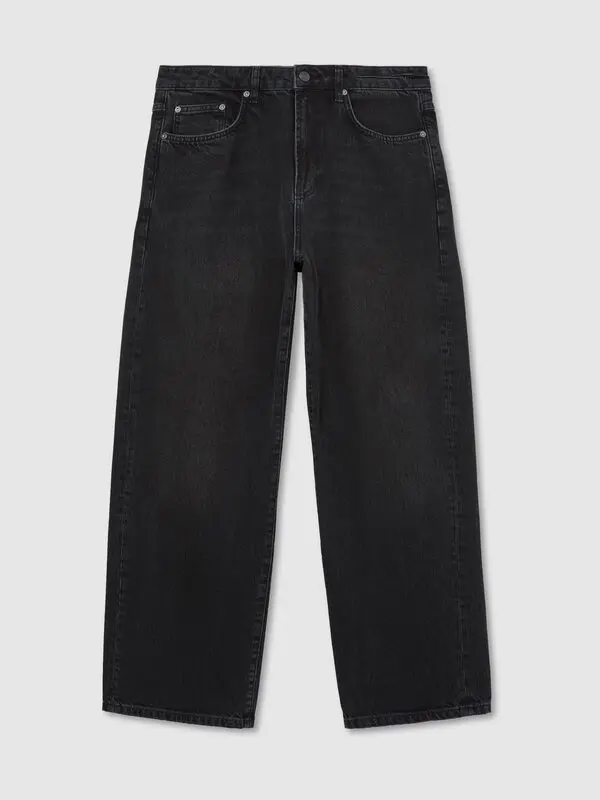 REISS Bowie Loose-fit Rigid-denim Jeans - Black