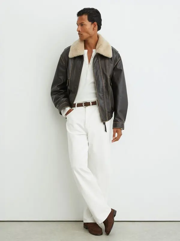 REISS Bowie Baggy-fit Jeans - Off White