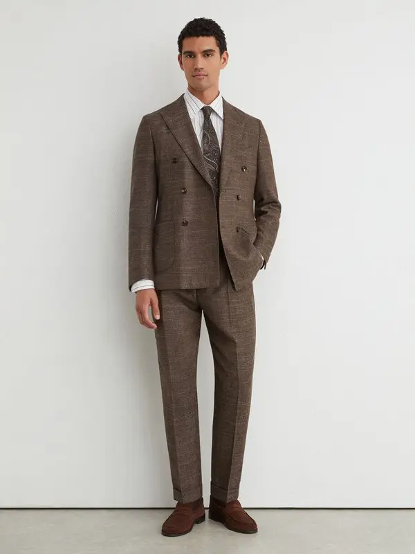 REISS Titan Cotton Pinstripe Spread-collar Shirt Regular-fit