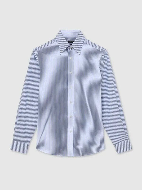 REISS Dart Cotton Striped Button-down Shirt Regular-fit