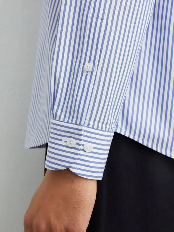REISS Dart Cotton Striped Button-down Shirt Regular-fit