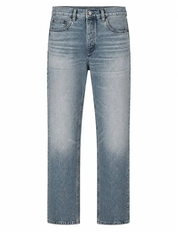 FRAME Straight Leg Cotton Jeans