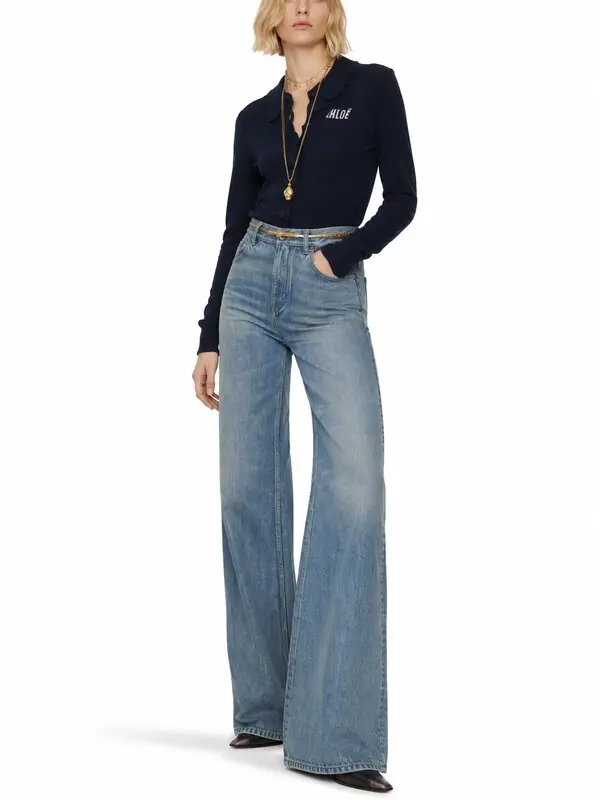 Chloé Knit Cardigan With Logo Detail