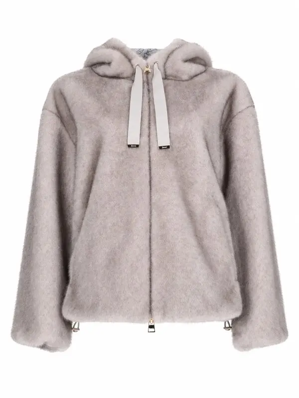Herno Giacca Bomber In Eco-pelliccia - Grey