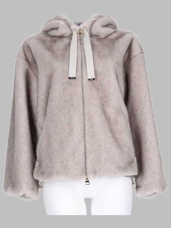 Herno Giacca Bomber In Eco-pelliccia - Grey