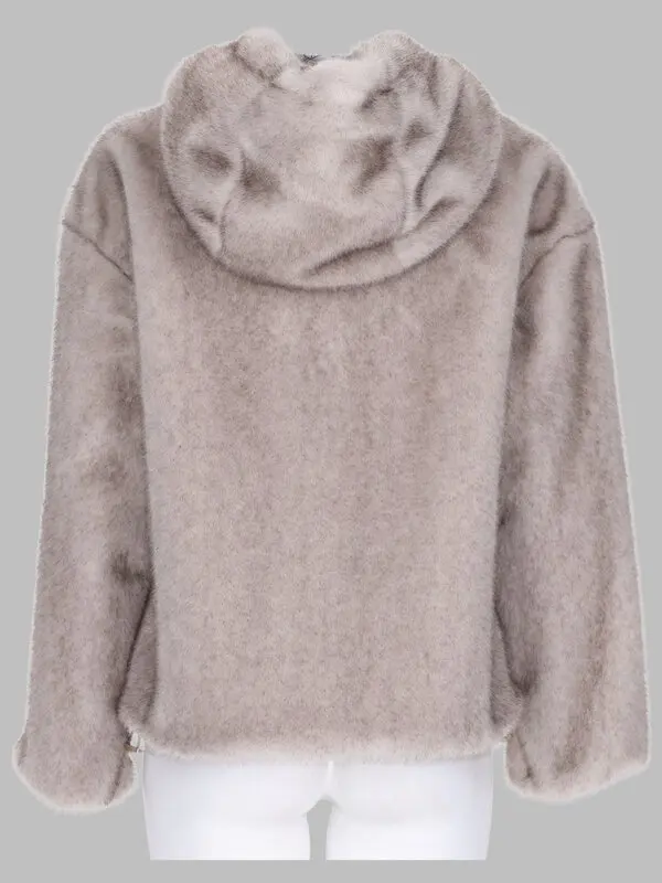Herno Giacca Bomber In Eco-pelliccia - Grey