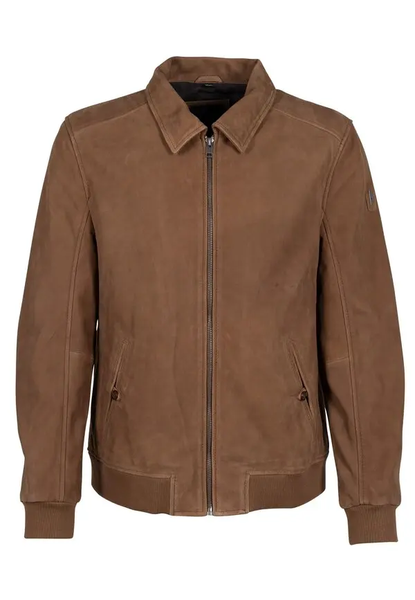 Mauritius Nubuck Leather Bomber Jacket Talton
