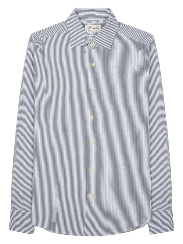MC2 SAINT BARTH Striped Linen Button-front Shirt