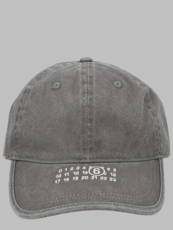 MAISON MARGIELA Logo Embroidered Cotton Baseball Cap - Grey