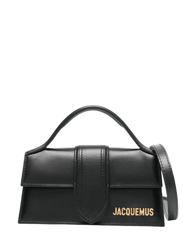 Jacquemus Leather Tote Handbag With Removable Shoulder Strap And Magnetic Flap Closure