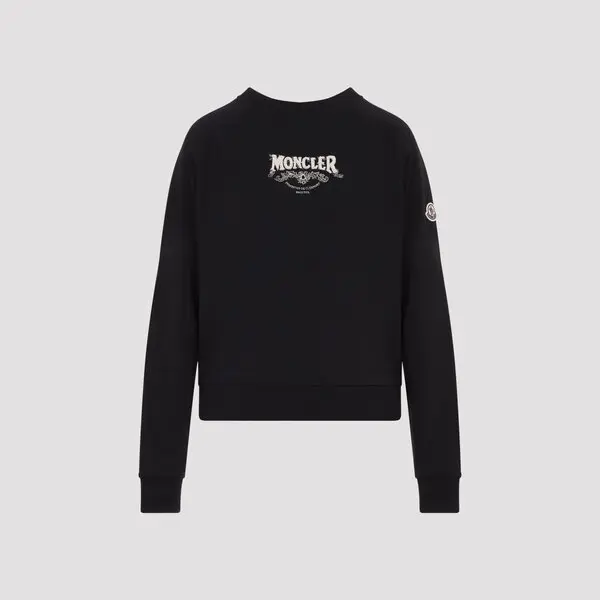 Moncler Graphic Crewneck Sweatshirt - Black