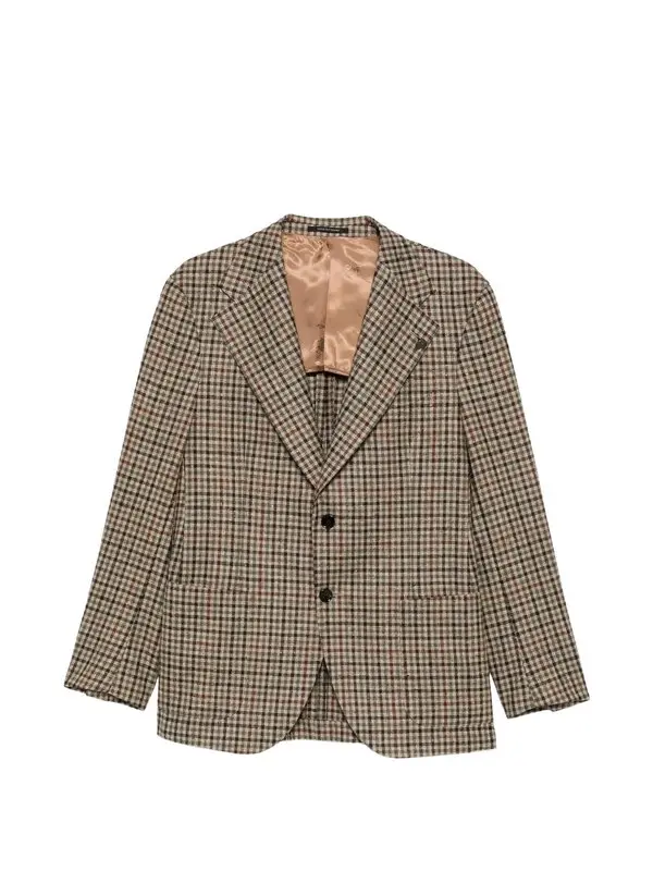 GABRIELE PASINI Plaid Wool-blend Blazer