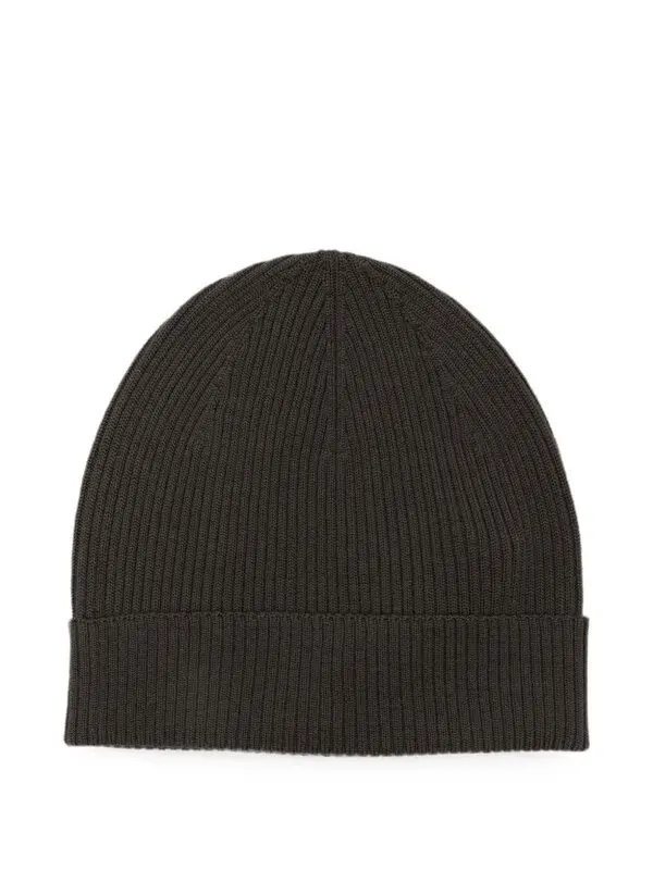 Rick Owens Wool Knitted Beanie - Grey