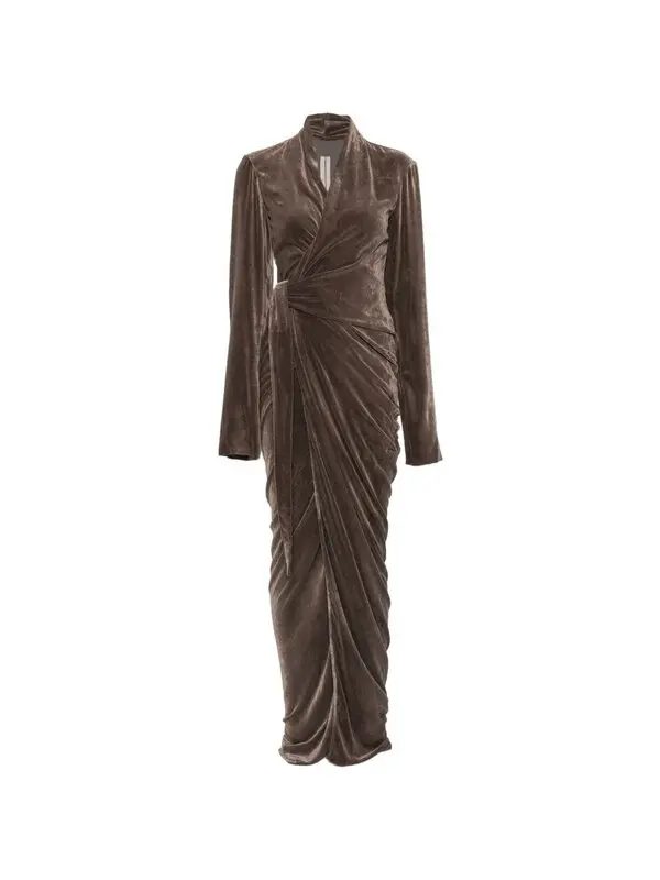 Rick Owens Draped Maxi Dress - Grey