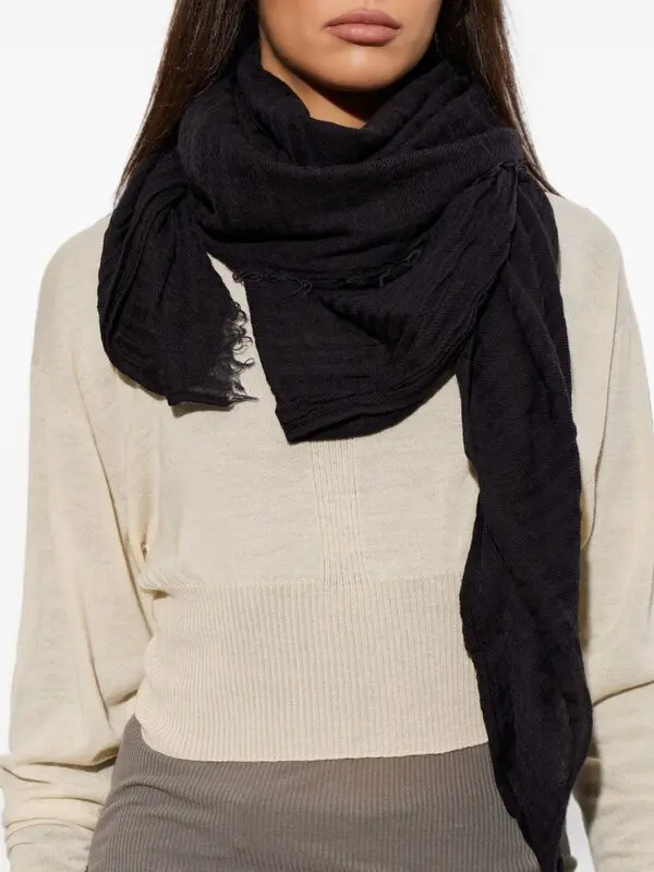 Rick Owens Wool And Cashmere Scarf
