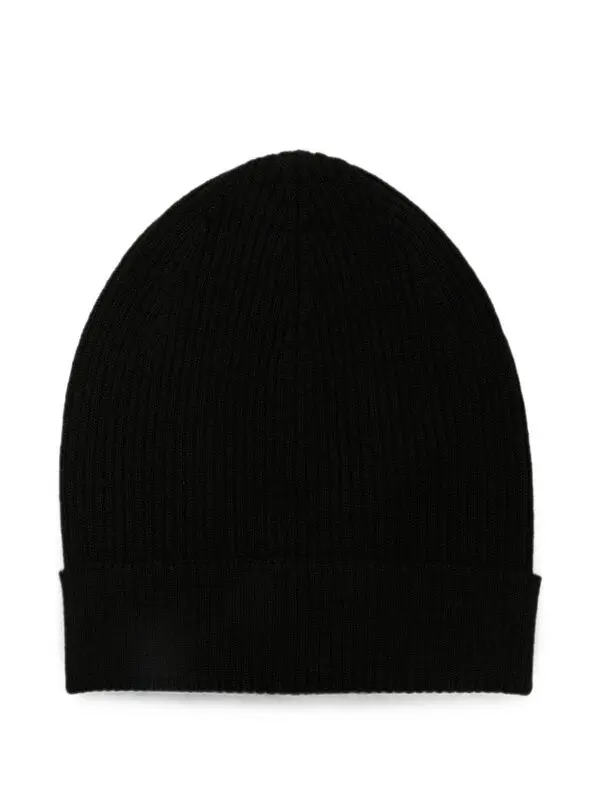 Rick Owens Wool Knitted Beanie - Black