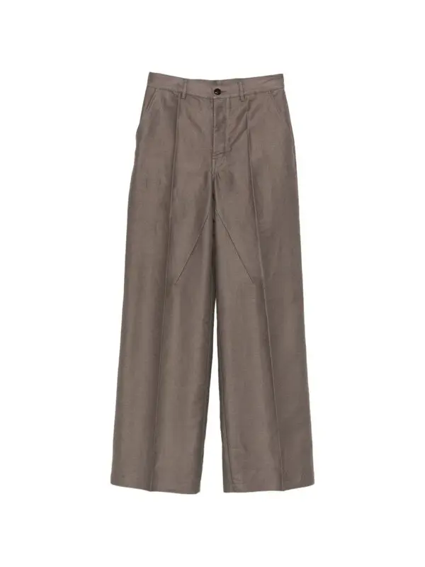 Rick Owens Cotton Blend Wide-leg Trousers