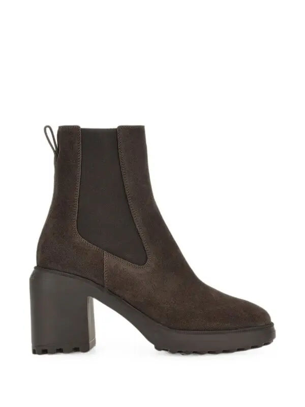 Hogan H724 Leather Chelsea Boots - Brown