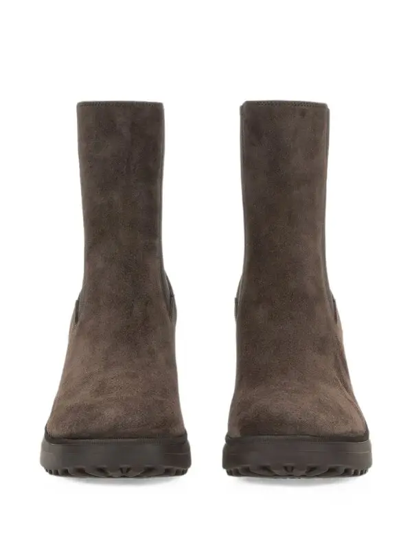 Hogan H724 Leather Chelsea Boots - Brown