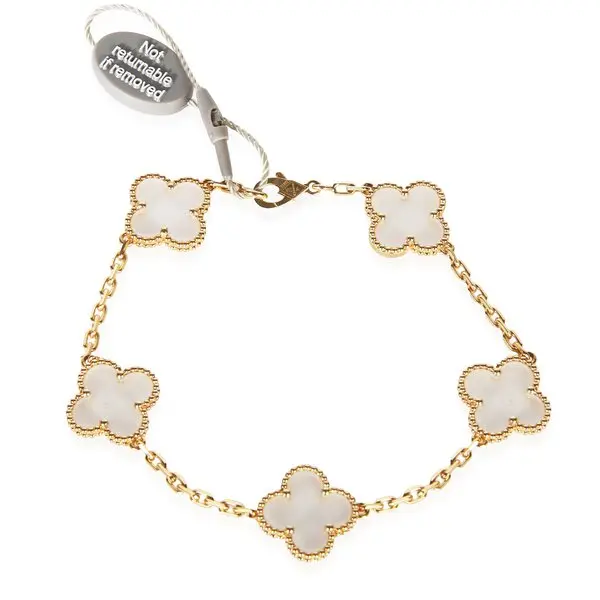 Van Cleef & Arpels Bracelet In Yellow Gold And Rock Crystal