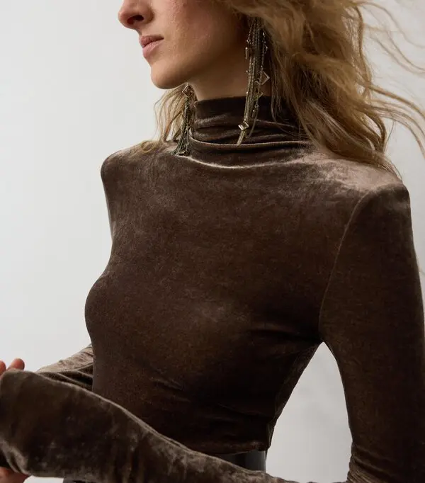 Ralph Lauren Velour Ilene Top