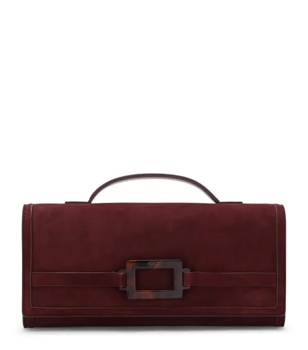 ROGER VIVIER Suede Belle Vivier Top-handle Bag