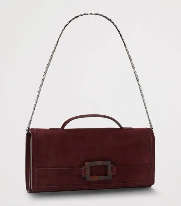 ROGER VIVIER Suede Belle Vivier Top-handle Bag