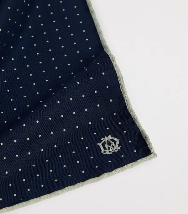 Dunhill Silk Polka-dot Neckerchief