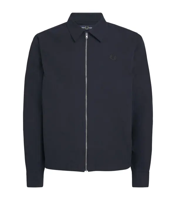 Fred Perry Zip-up Overshirt - Navy