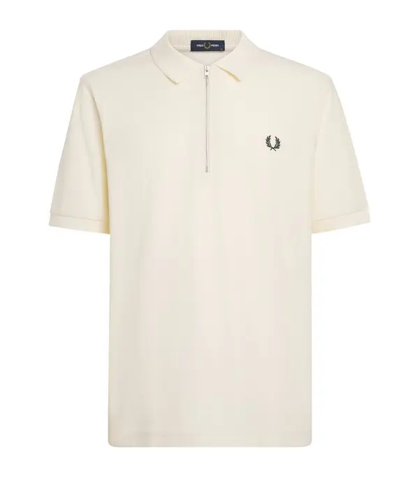 Fred Perry Cotton Crepe Piqué Polo Shirt
