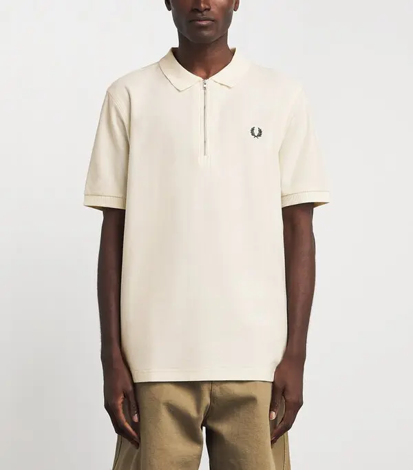 Fred Perry Cotton Crepe Piqué Polo Shirt