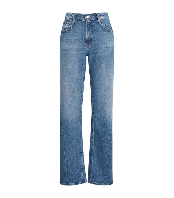 MOTHER The Bookie Twist Skimp Bootcut Jeans - Blue