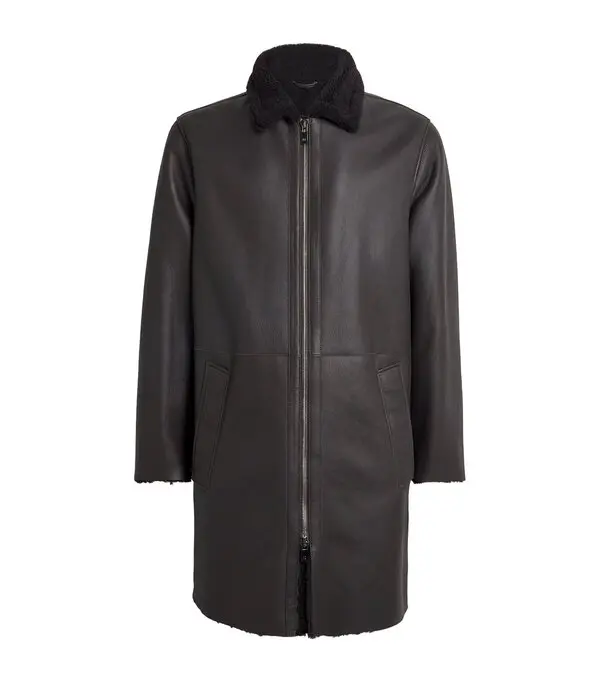Pal Zileri Shearling Lined Long Coat