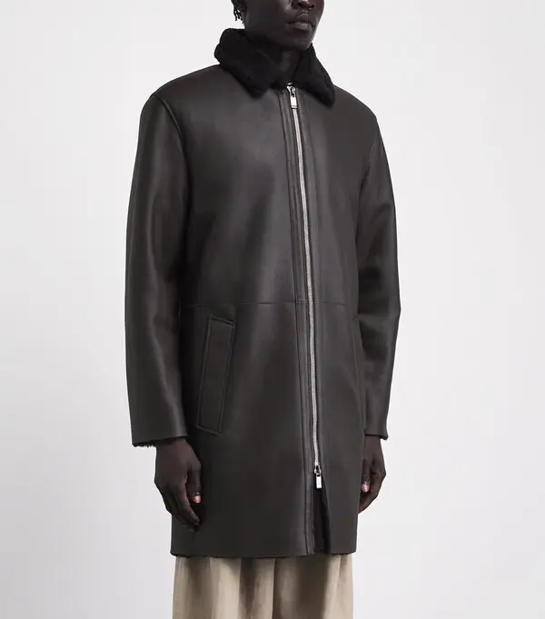 Pal Zileri Shearling Lined Long Coat