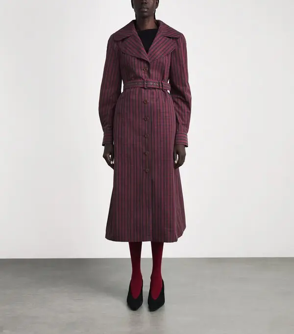 VIVIENNE WESTWOOD Cotton Tartan Liska Trench Coat