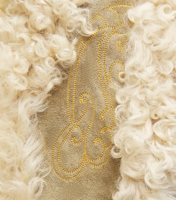 Etro Shearling Embroidered Gilet