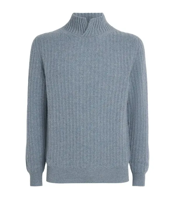 MAURIZIO BALDASSARI Ribbed Knit High-neck Sweater
