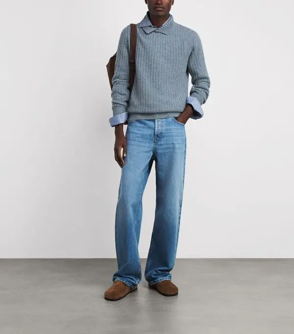 MAURIZIO BALDASSARI Ribbed Knit High-neck Sweater
