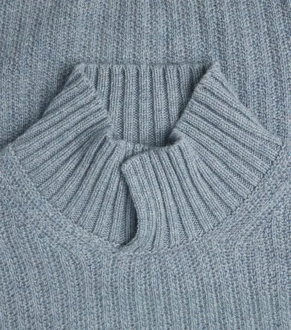 MAURIZIO BALDASSARI Ribbed Knit High-neck Sweater